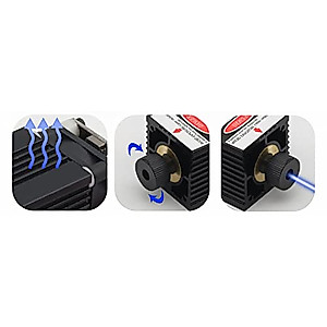 CNCTOPBAOS 1W Engraving Module Focusable Engraving Blue Violet Light Adjustable Focus TTL 450nm 1000mW for CNC 3018 Pro 1610 Pro Mini Desktop Engraver Machine DIY Wood Paper Leather (1W)