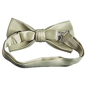 Tuxgear Mens Bow Tie and Adjustable Stretch Suspender Sets, Light Sage, 48" Mens (Light Sage, 48" Mens)