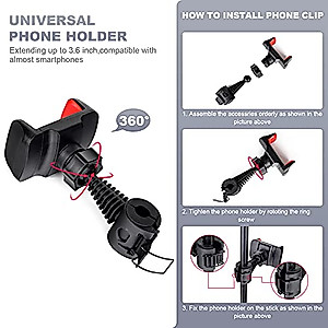 PHOPIK Selfie Ring Light with Tripod Stand:Cell Phone Ring Light Stand for Video Conference Lighting/Zoom Lighting/Makeup/Live Stream-Mini Phone Camera Ringlight for YouTube Video/Photography