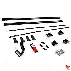 J2000 Aluminum Ladder Roof Rack 2 bar System with Accessories for a 2014-Newer Transit Connect Black