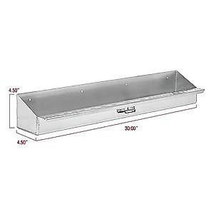 Extreme Max 5001.6202 All-Purpose Wall-Mount Aluminum Shelf for Race Trailer, Garage, Shop, Enclosed Trailer, Toy Hauler - 4" x 30"