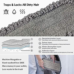 Microfiber Mop Spray Mop for Floor Cleaning - EXEGO Floor Mop Wood Mop Kitchen Mop Dry Wet Mop with 3 Reusable Pads & 640ML Refillable Spray Bottle for Hardwood Floor Ceramic Tiles Floor Cleaning