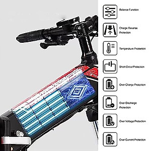 FREEDOH 48V E-Bike Battery 10.4Ah 12.8Ah 14Ah Removable Lithium Battery 48 Volt Folding Built-in Electric Bike Battery for 250W-700W Bike Motor with Charger,48v,10.4Ah
