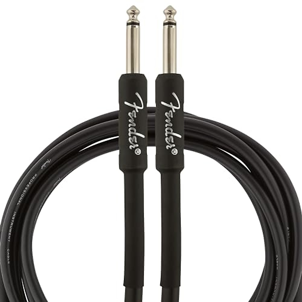 Fender Professional Series Instrument Cable, Guitar Cable 10 ft, Stage Ready with Anti-Kinking Design, Black