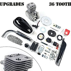 100CC Bicycle Engine Kit,2 Stroke Motorized Bike Motor Kit for 26" 28" Bike,36 Tooth Sprocket Petrol Gas Motor Engine Kits For Mountain Road Bike (36 Tooth Sprocket)