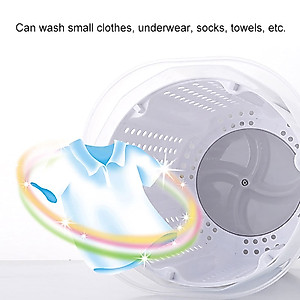 Portable Washing Machine for Apartment, Manual Hand Clothes Washer, Mini Portable Manual Operation Washing Machine, Underwear Laundry Washer for Home Dormitory, Gray