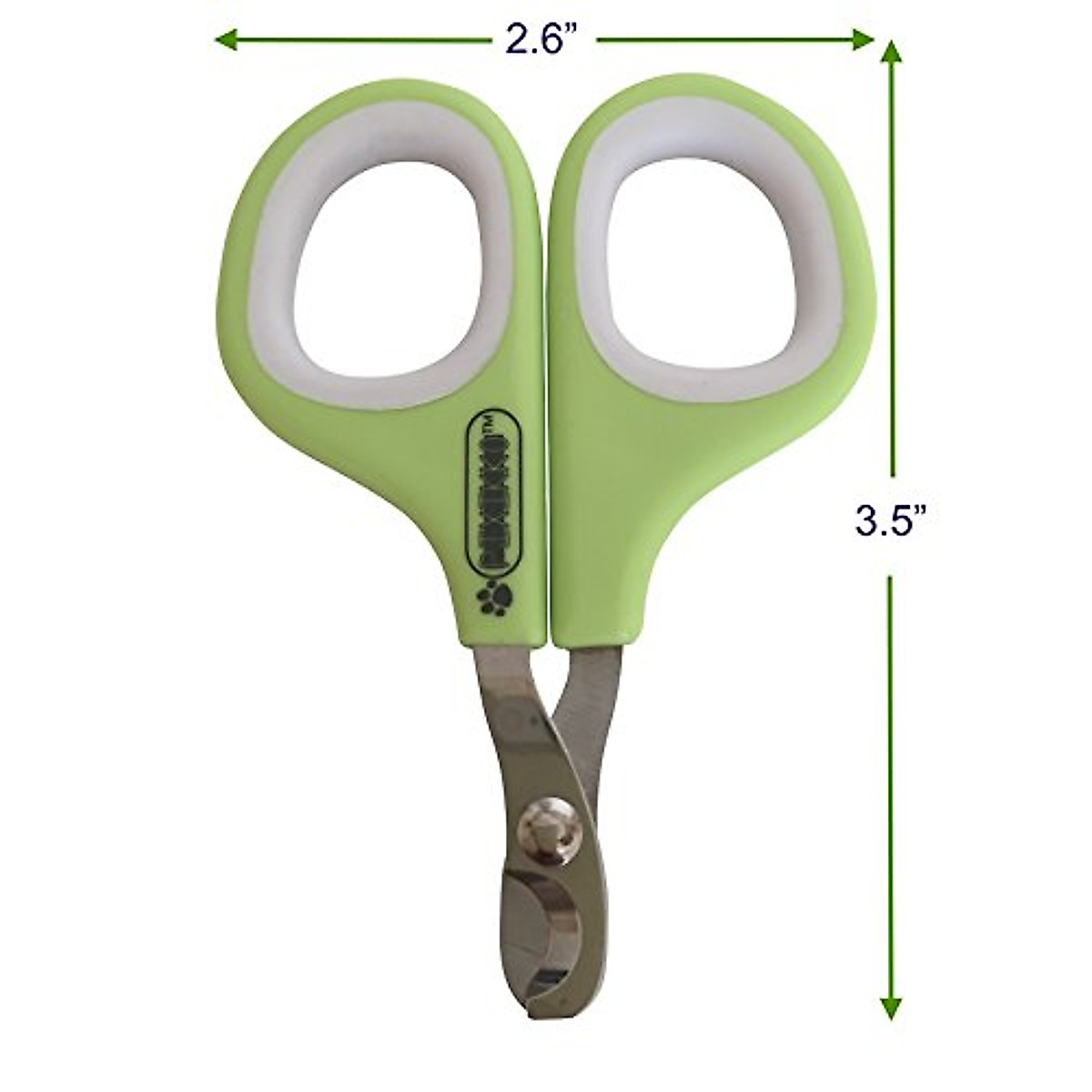 Pixikko Cat Nail Clippers - Small Animals, Kittens, Puppies - Professional Grade Stainless Steel Blade with Sturdy Non-Slip Grip Handles