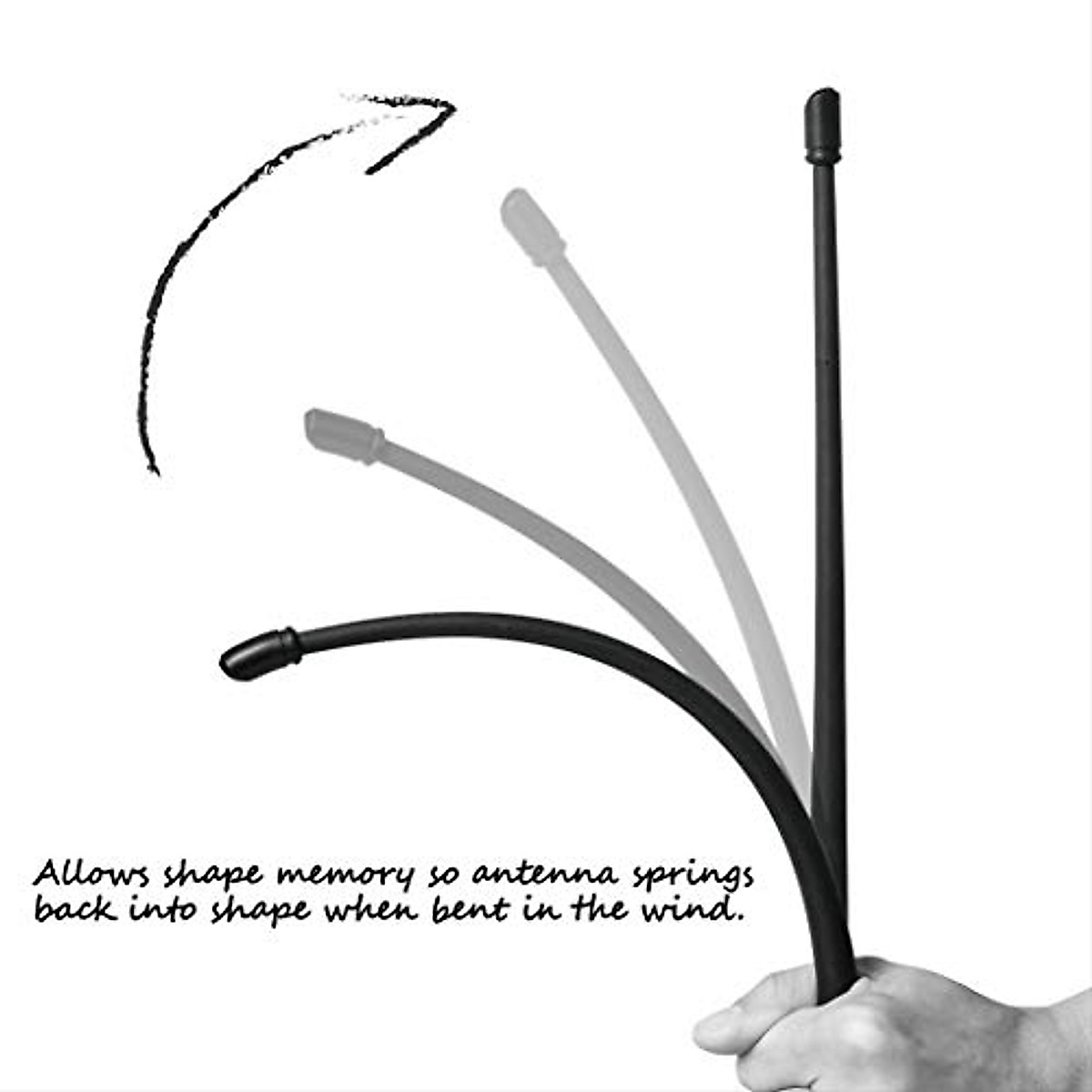 RYDONAIR Antenna Compatible with Ford F150 2009-2024 | 13 inches Flexible Rubber Antenna Replacement | Designed for Optimized FM/AM Reception