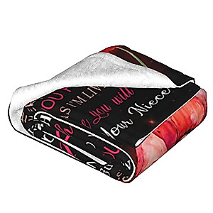 FAIVHSO Aunt Gifts Blanket Best Aunt Ever Gifts - Aunt Gifts from Niece, Aunt Birthday Gifts, Aunt Blanket Gifts, Flowers Throw Blankets 60" x 50"