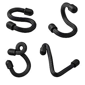 Nite Ize Gear Tie Bendable S-Hook, Flexible S-Hook Hanger for Garage, Closet, Kitchen and Plants, Black