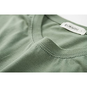 KLIEGOU Mens 100% Cotton Hipster Hip Hop Crewneck T-Shirt with Zip Pocket (TS216 Light Green, Small)