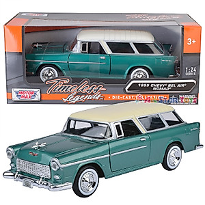 MOTORMAX 73248 1955 55 Chevy BEL AIR Nomad Wagon 1/24 DIECAST Green,#G14E6GE4R-GE 4-TEW6W206529