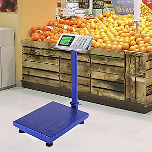 TUFFIOM 661lbs Electronic Digital Platform Scale,Heavy Duty Blue Folding Floor Scales,High-Definition LCD Display,Perfect for Mailing Luggage Shipping Package Price