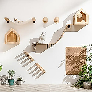 FUKUMARU Cat Wall Furniture, 34 x 13 inch Cat Hammock for DIY Cat Wall Shelves and Cat Window Perch, for Most Kitten, Medium and Large Cats