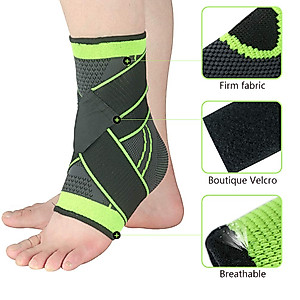 1 Pair Ankle Brace Protector Sleeves Adjustable,Alleviate Achilles Tendon Pain, Sprain, Sports Injury Healing Stabilizer