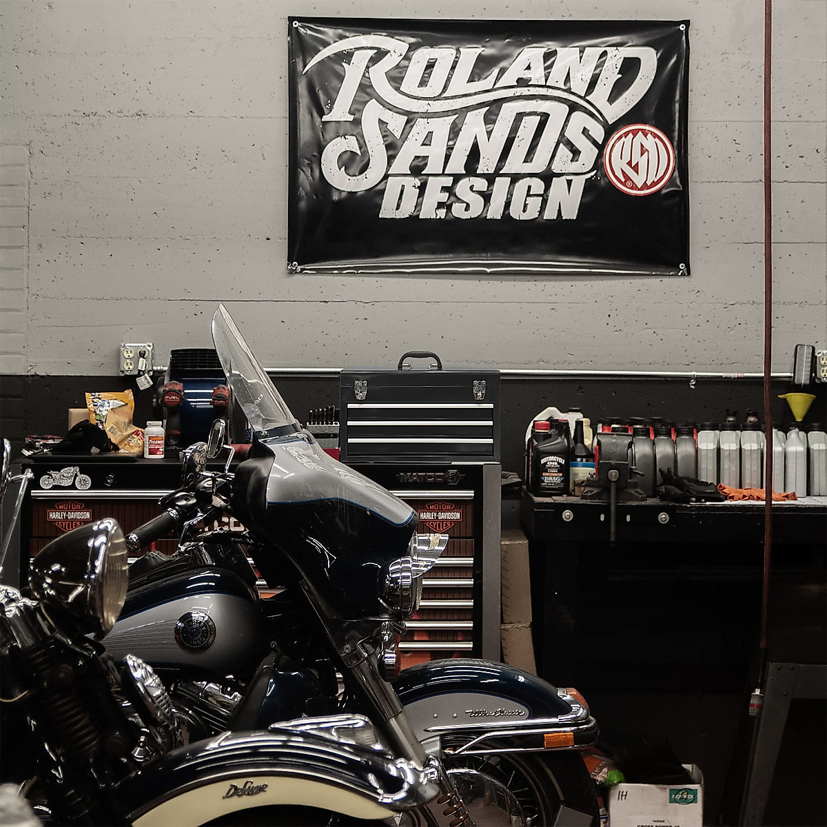 BIG RED 3 Drawer 20“ Metal Tool Box Portable Steel Tool Chest with Metal Latch Closure for Garage, Home and Workbench,Black,ANTBD133-XT