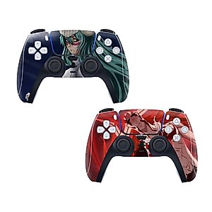 EBTY-Dreams Inc. - Set of 2 Bleac Kurosaki Ichigo, Neliel Tu Odelschwanck (Nel) Vinyl Skin Sticker Decal Protector For Playstation 5 (PS5) Controllers
