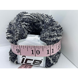 Black, Grey, Beige Alpaca Boucle Fine Yarn - Alpaca, Wool, Nylon, Acrylic Blend - Fine, Sport, Baby Weight, 50 Grams (1.75 Ounces) 200 Meters (218 Yards)