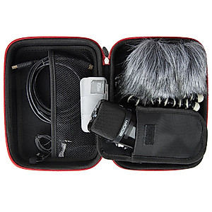 Mini Projector Case Travel Carrying Bag with Handles and Accessory Pockets fits Small Portable Projectors from TOUMEI, ARTLii, RIF6, PoFun, DBPOWER, TENKER, DR.J, GooDee, FUNAVO