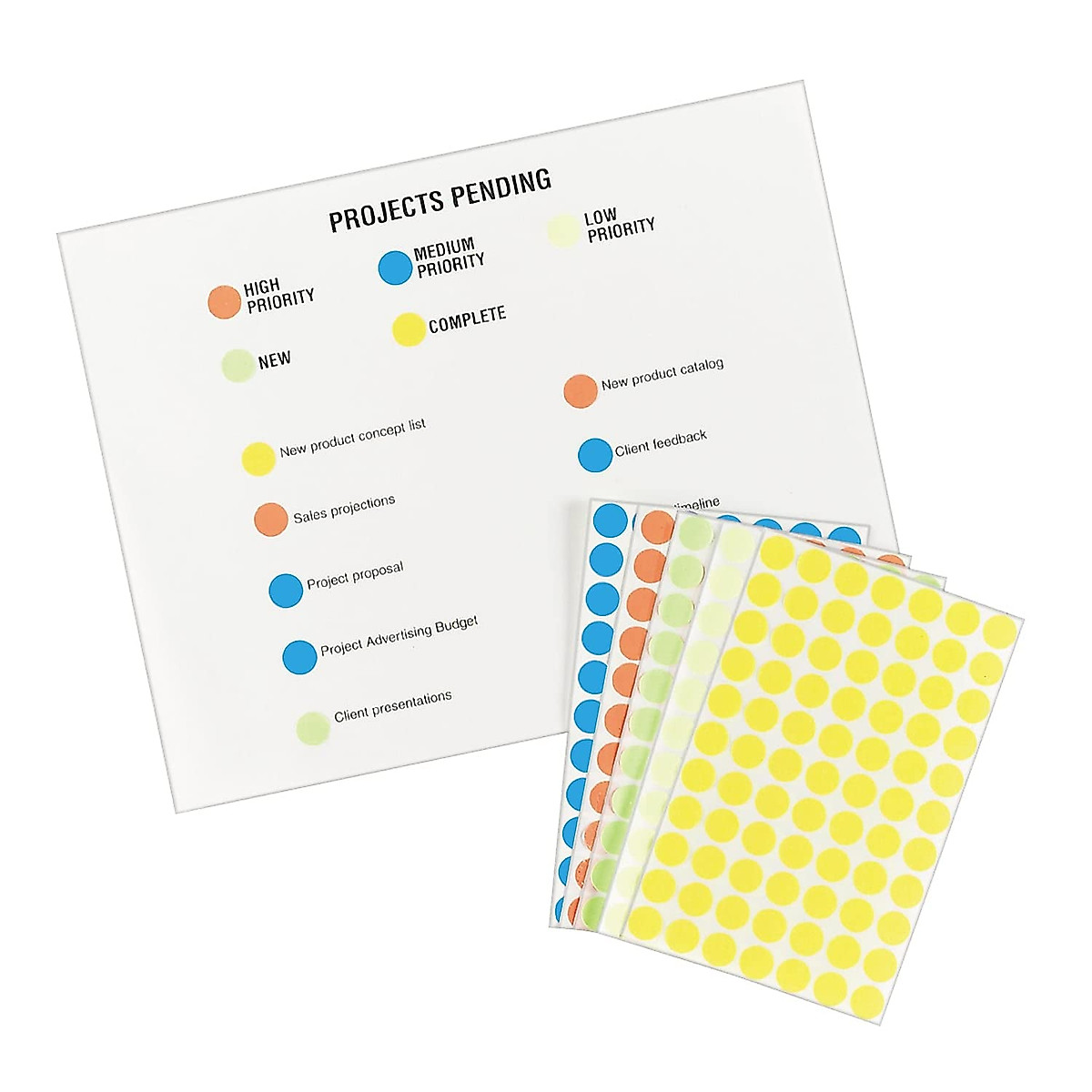 Avery Color-Coding Removable Labels, 1/2 Inch Round Stickers, Light Blue, Non-Printable, 840 Dot Stickers Total (5050)