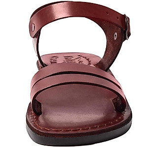 Holy Land Market Men/Women Biblical Jesus Leather Sandals/Slides From Jerusalem (Samaria Style I)