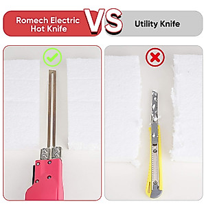 ROMECH Foam Cutter Pro Electric Hot Knife, 200W Styrofoam Cutting Tool Kit- with Heavy-duty Case Blades & Accessories RM-005 (200W)