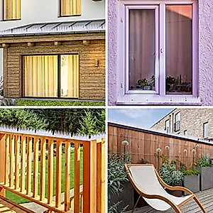 MorTime 12 Pack Bird Spikes 13.2 FT Bird Deterrent Spikes for Small Birds Squirrels Cats Keep Birds Away from Fence Roof Railing