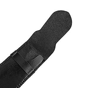 Daimay 2PCS Leather Pen Case Holder Handmade Fountain Pen Pouch Soft Pen Protective Sleeve Cover for Ballpoint Pen, Stylus Touch Pen - Black & Brown