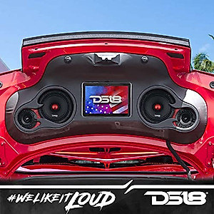 DS18 PRO-X6.4BMPK Mid and High Complete Package - Includes 2X Midrange Loudspeaker 6.5" and 2X Aluminum Super Bullet Tweeter 1" Built in Crossover - Door Speakers for Car or Truck Stereo Sound System