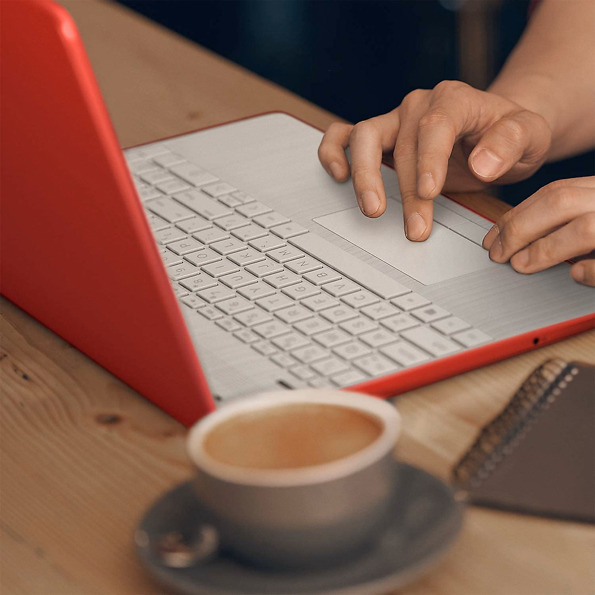 2021 Newest 15.6" HP Pavilion HD Laptop, Intel Quad-core Pentium Processor, 8GB RAM, 128GB SSD, Intel UHD Graphics, HD Webcam, Bluetooth, HDMI, USB Type-C, Scarlet Red, Windows 10 + Oydisen Cloth