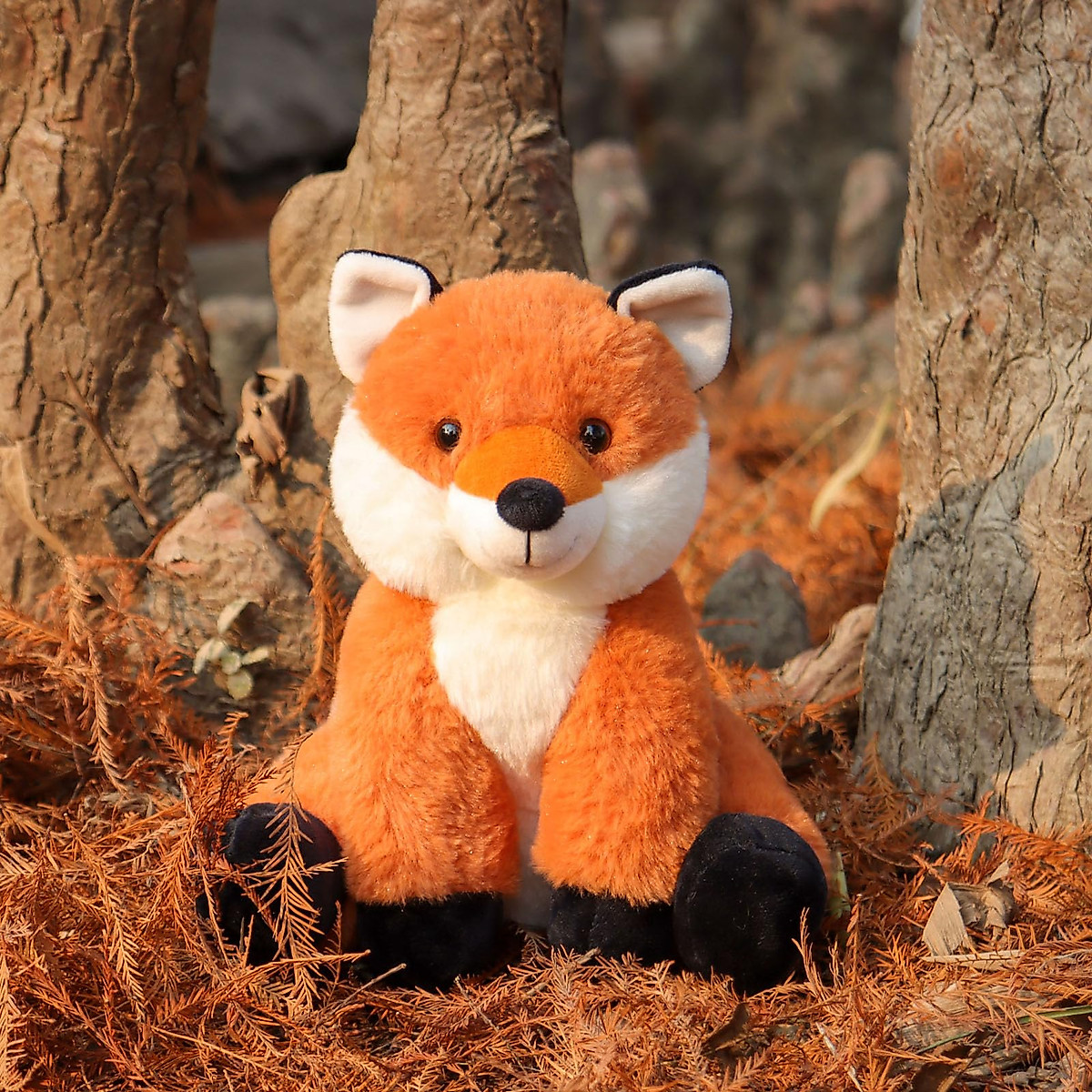 Apricot Lamb Toys Plush Fox Stuffed Animal Soft Cuddly Perfect for Girls Boys (Yellow Fox, 9 Inches)