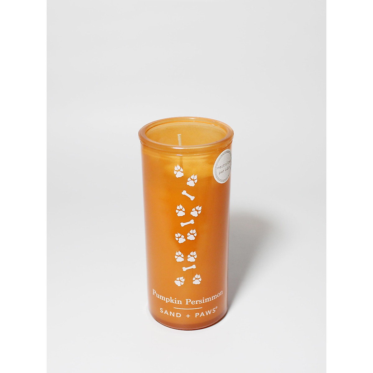 Sand + Paws Pumpkin Persimmon 10.5 oz Scented Candle - Autumn Home Fragrance, Neutralizes Odors, Sulfate Free, Cruelty Free – 100% Cotton Lead-Free Wicks - 10.5 oz