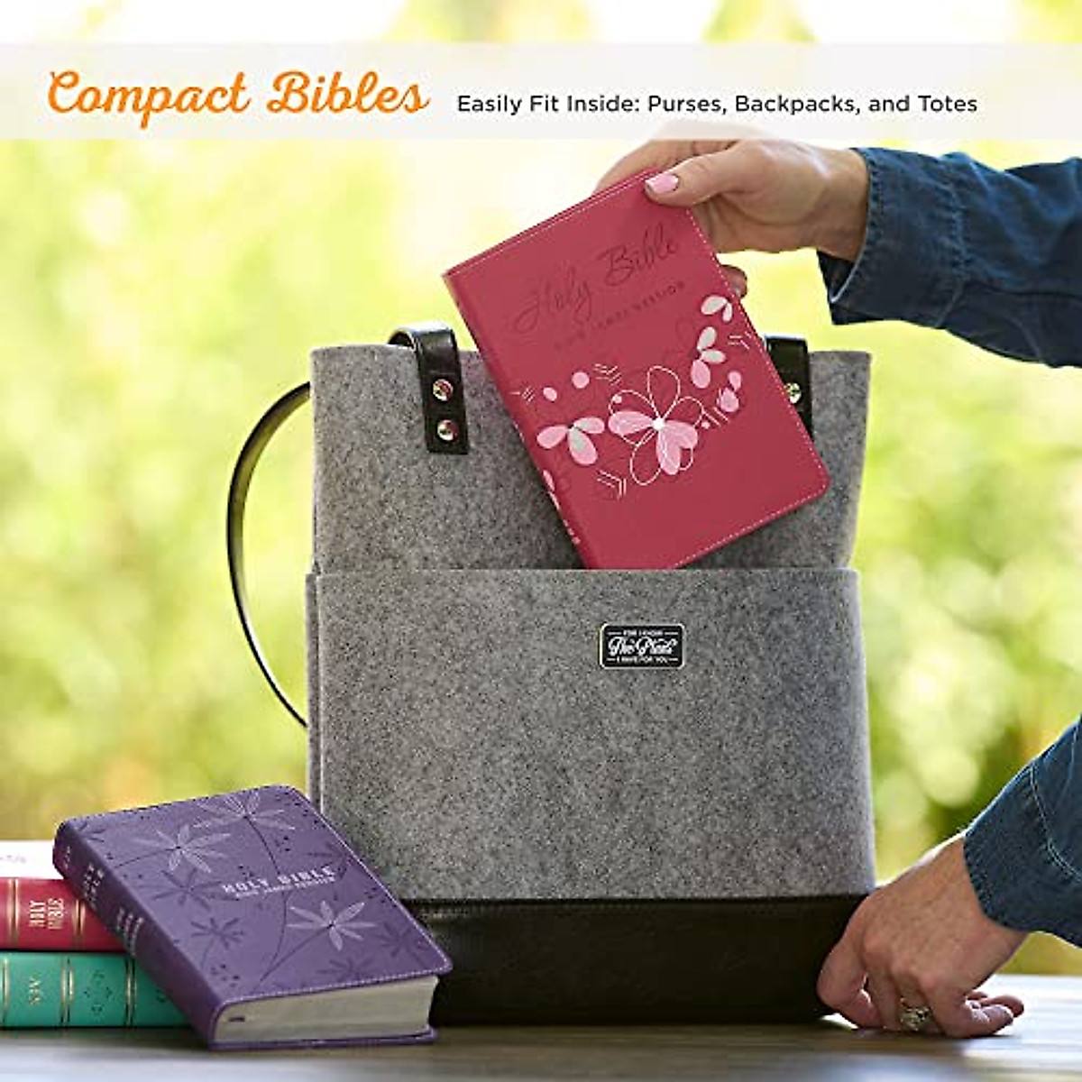 KJV Holy Bible, Compact Faux Leather Red Letter Edition - Ribbon Marker, King James Version, Saddle Tan