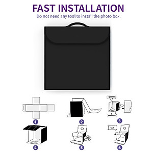 Photo Light Box 8 PCS Backdrops, SAMTIAN 24"/60cm Professional Studio Box Folded Shooting Tent 126 LED Lights with Continuous Lighting Portable Booth Table Top Photography Lighting Kit