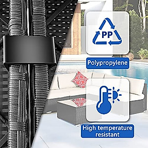 Auzfy 8 PCS Outdoor Furniture Clips, Wicker Sectional Patio Furniture Clips, Wicker Furniture Clamps Connectors, Connect Sectional Patio Couch Furniture