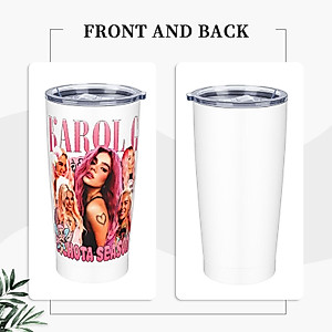 Kiserjens Stainless Steel Insulated Tumbler Vacuum Water Bottle Travel Cup Coffee Mug With Straw,Lid and Brush 20 oz