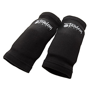 Tandem Sport Volleyball Elbow Pads - Volleyball Pads for Floor Burns and Bruises - Non-Bulky Volleyball Elbow Pads - Black