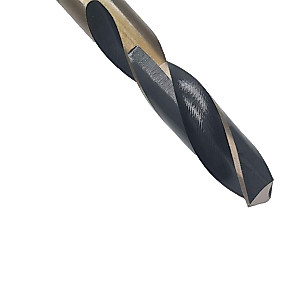 Twist Drill Bit 0.63 in/16mm Reduced Shank High Speed Steel Drill Bit with 1/2" Shank, 118-Degree Black Oxide Drill Bit.