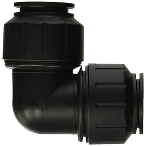 John Guest Speedfit 1 Inch CTS Union 90 Degree Elbow, Push to Connect Plastic Plumbing Fitting, Black, PEI0336E