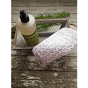 Handmade Cotton Kitchen Dish Cloths White Set of 3 Eco Friendly Wash Cloths Crochet Dishcloths