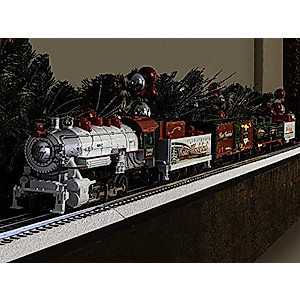 Lionel Winter Wonderland LionChief 0-8-0 Set with Bluetooth Capability, Electric O Gauge Train Set with Remote