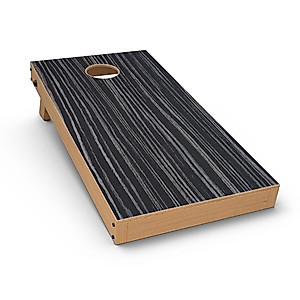 Design Skinz Wood Skin Set for Cornhole (Skin Only) - Black Wood Texture