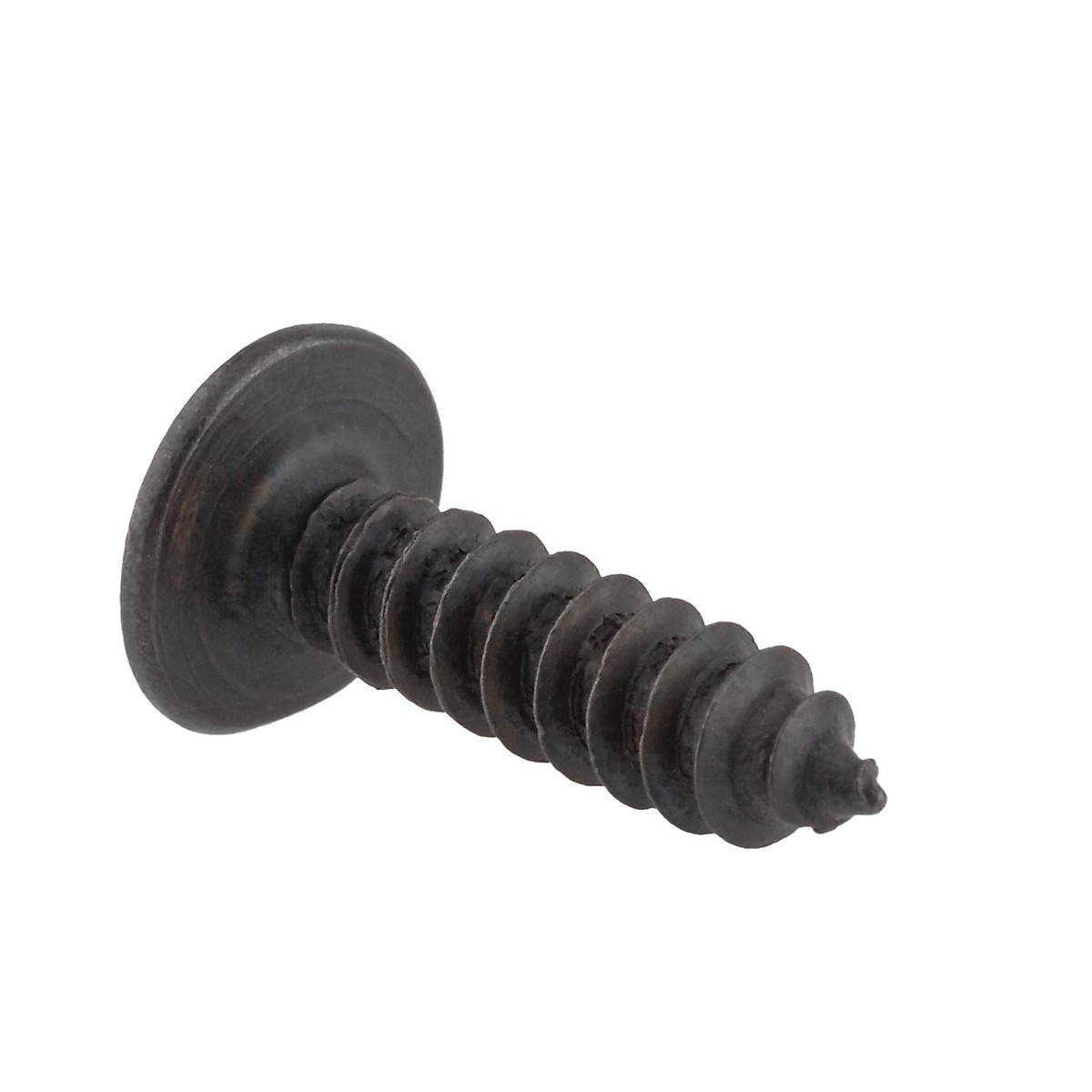 #5 x 1/2" Flat Black Round Head Phillips Wood Screws - Pack of 25 - Self Tapping Screws for Wood - RH512-SBL