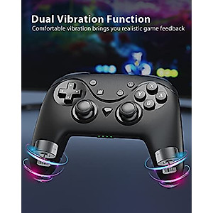YCCTEAM Switch Controller Compatible With Switch/Switch Lite/Switch Oled, Switch Pro Controller with NFC, Turbo, Dual Vibration Function and Wake Up
