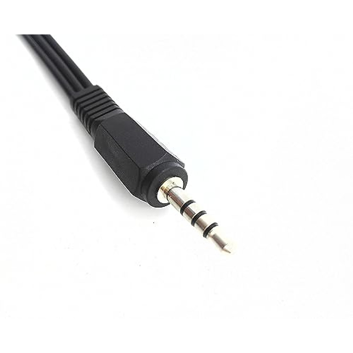 zdyCGTime Black 3.5mm Plug Male to 3 RCA Female Adaptor Audio Video Cable(25CM) (F/M))
