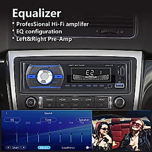 LXKLSZ Auto Radio Car Stereo Bluetooth Single Din LCD Audio Radio with APP Control MP3 Player Supports Hands Free Calling AM/FM Radio AUX Input TF/EQ/USB Fast Charging Radio Receiver
