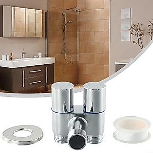 Hygienic Shower Toilet Bidet Sprayer Shower Head Double Outlet Angle Valve Wall-mounted Double Outlet Bidet Toilet Accessories