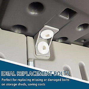 8 Pcs Storage Shed Bolts for Suncast/Craftsmen Resin Storage Shed Replacement Bolts (White)