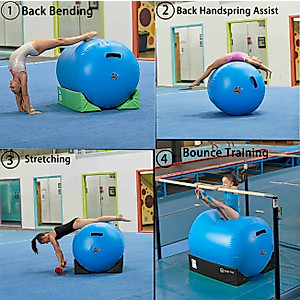 Inflatable Gymnastics Air Track Mat 10ft 13ft 16ft 20ft 4/8 Inch Thickness Tumbling Mat Tumble Track Air Barrel Gymnastics Roller with Electric Air Pump(40x31.5,pink)