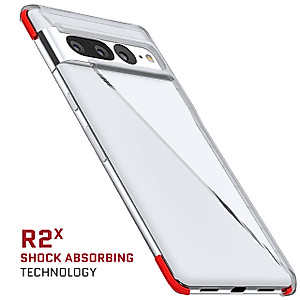 Ghostek COVERT Google Pixel 7 Pro Case Clear with Ultra Thin Design and Non-Slip Grip Bumper Supports Wireless Charging Shockproof Protective Phone Cover Designed for 2022 Pixel 7 Pro (6.7 IN) (Clear)